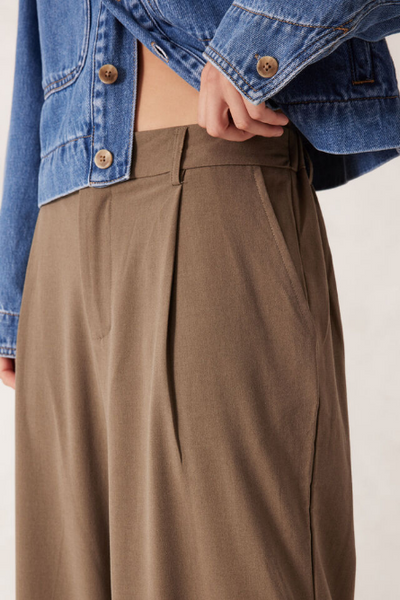 Ceres Life - Pleat Pant - Deep Moss Suiting – Clover and Co