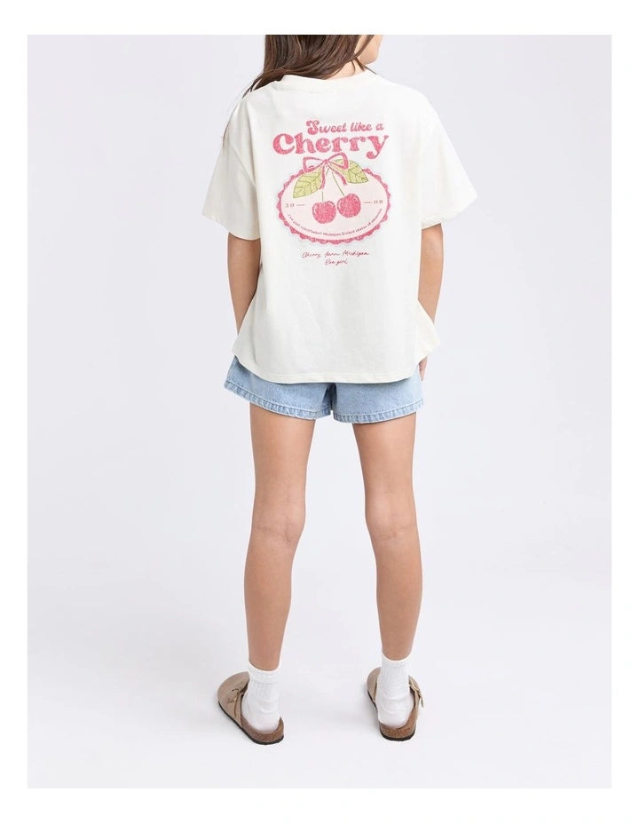 Eve Girl - Sweet Cherry Tee - Vintage White - Kids Size 8-14 – Clover ...
