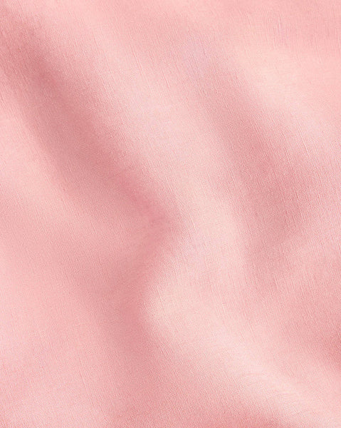 Hommey - Linen Fitted Sheet - Rhubarb - Queen – Clover and Co