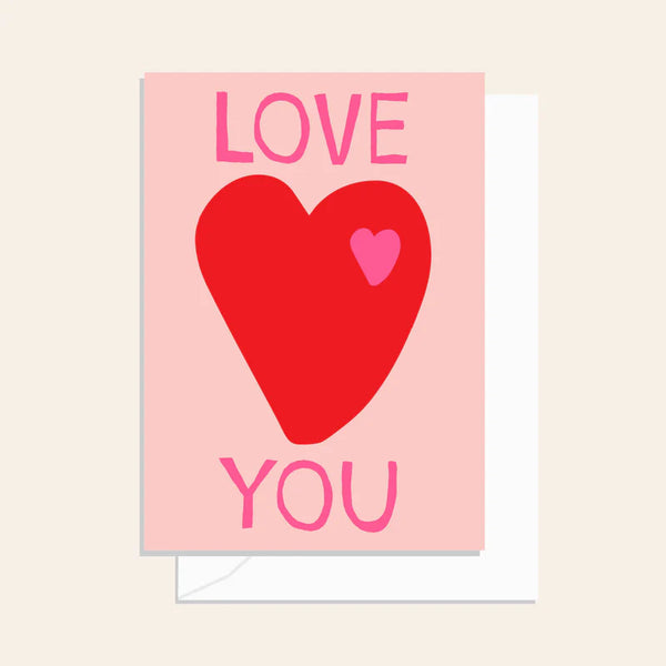 Elm Paper - Love You Red Heart – Clover and Co