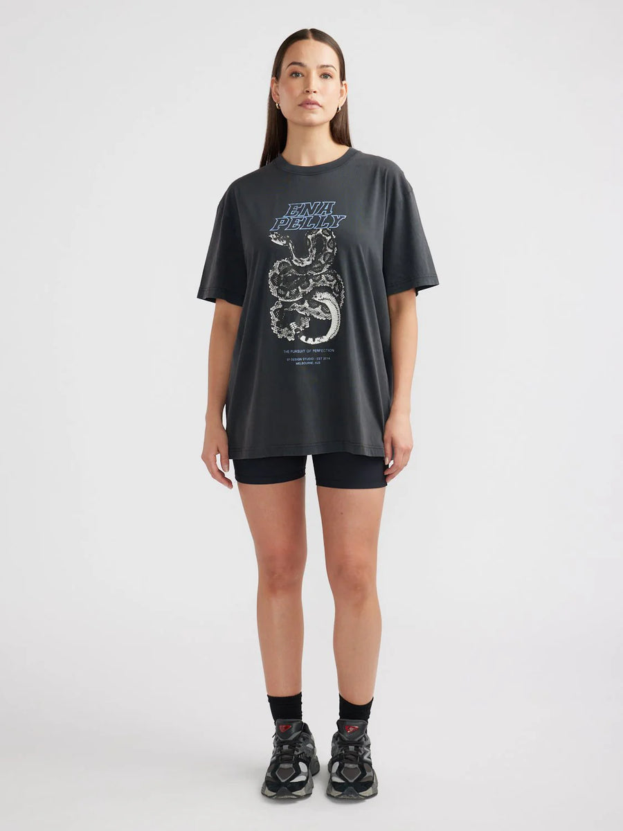 Ena Pelly - Jessie Oversized Tee Python - Vintage Black – Clover and Co