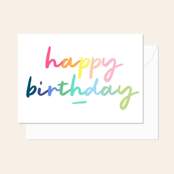Elm Paper - Rainbow Birthday Script – Clover and Co